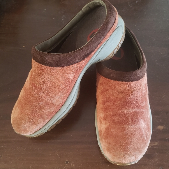 Merrell | Shoes | Merrell Suede Leather Clogs Mules 37 | Poshmark